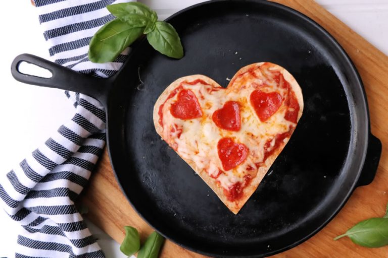 Low-Carb Heart Shaped Tortilla Pizzas - Better Living