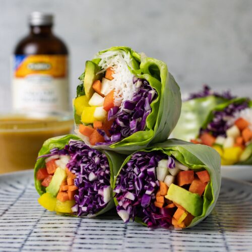 Rainbow Spring Rolls with Peanut Sauce - Better Living