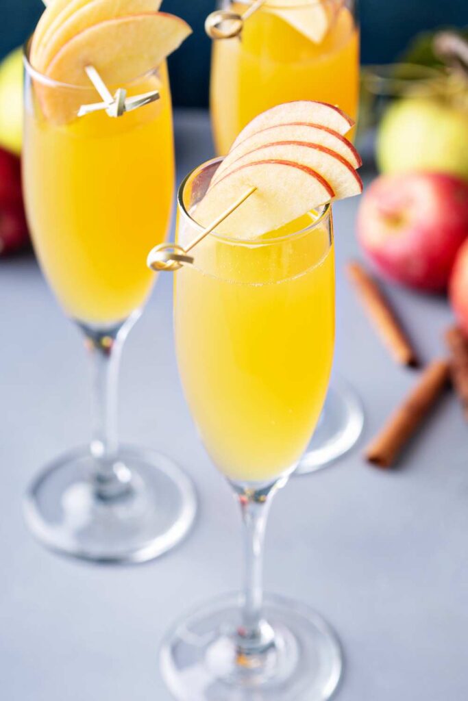Easy Caramel Apple Cider Mimosas - Better Living